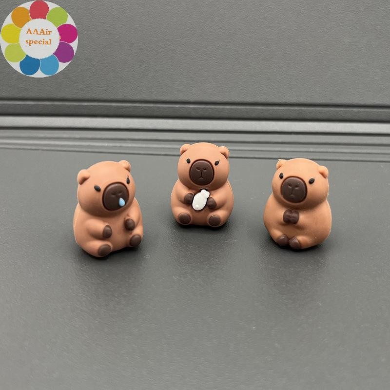 SEMEBY 10PCS Cartoon Cute Capybara Pencil Cap Silicone Pen Topper ...
