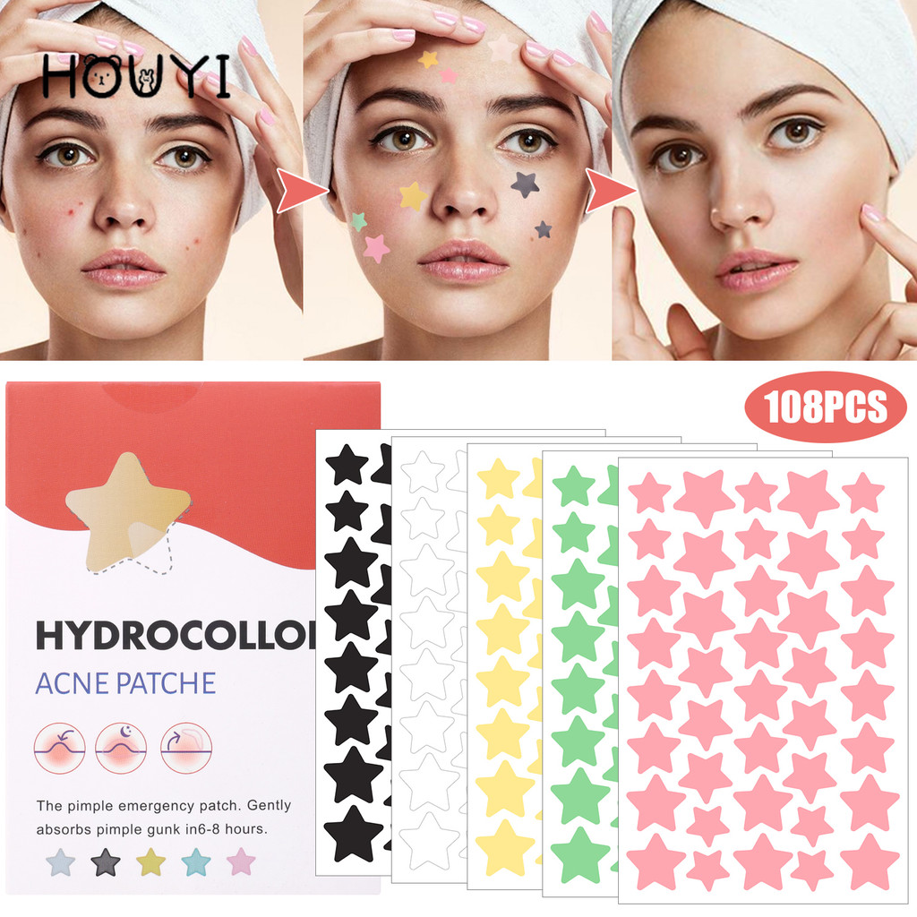 200 Pcs Color Mixed Star Shape Pimple Patches - Waterproof Cute Acne ...