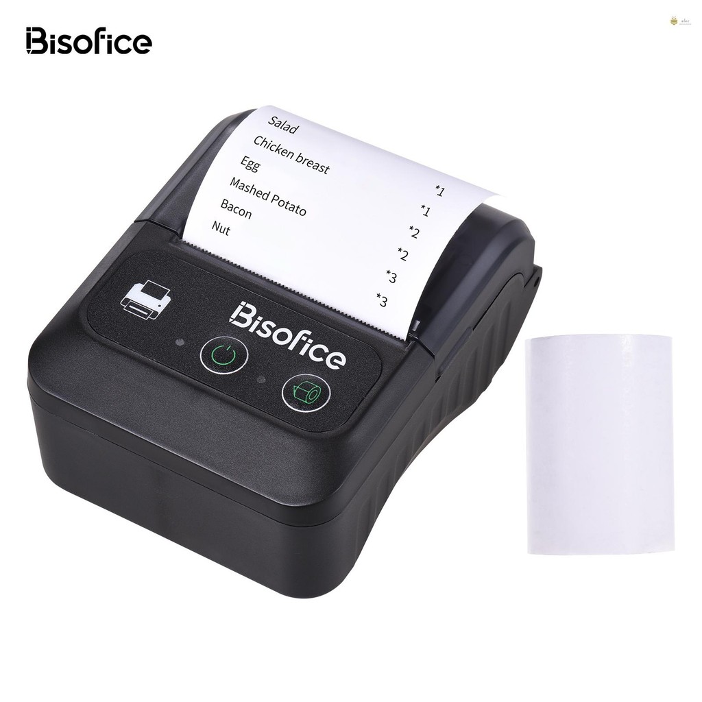 Elec)Bisofice Portable Wireless BT 58mm 2 Inch Thermal Receipt Printer Mini USB Bill POS Mobile ...
