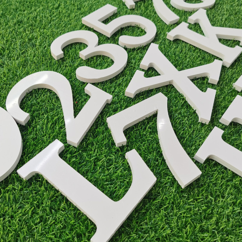 H15CM Weatherproof block lettering cut out lettering house number PVC lettering decoration ...