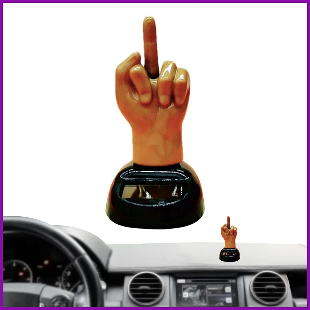 Automatic Shaking Middle Finger Swing Middle Finger Bobblehead Solar ...