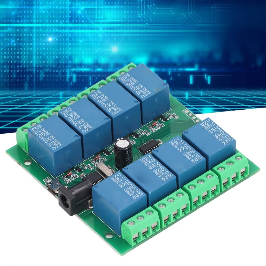 Xguli USB Relay Module Easy To Install 8 Channel Compact DC5V for ...