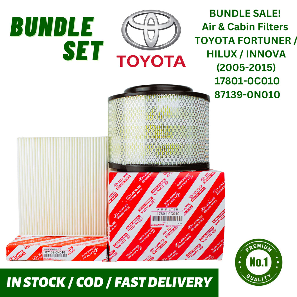 Air & Cabin Filters for TOYOTA FORTUNER / HILUX / INNOVA (2005-2015 ...