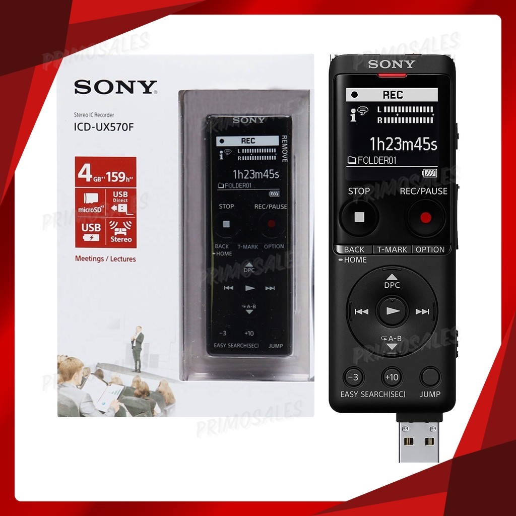 ICD-UX570F Digital Voice Recorder UX Series Up to 4GB of built-in ...