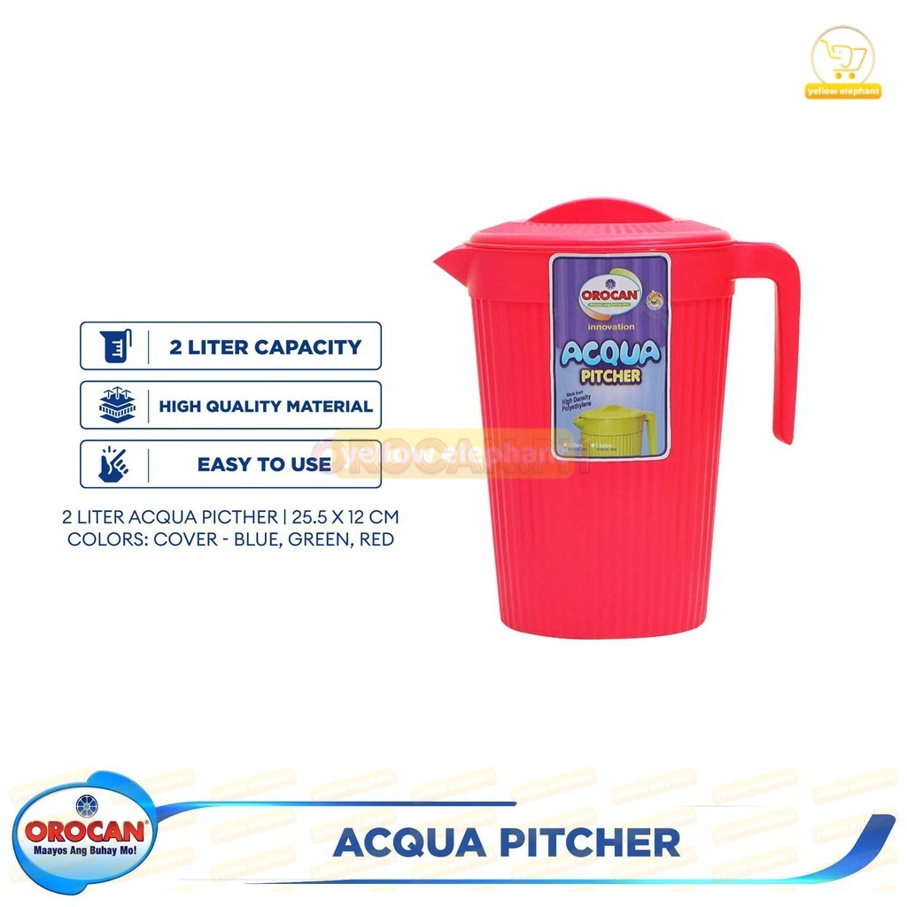 Orocan Aqua Pitcher 2 Liter & 1 Gallon (Pitsel) | Shopee Philippines