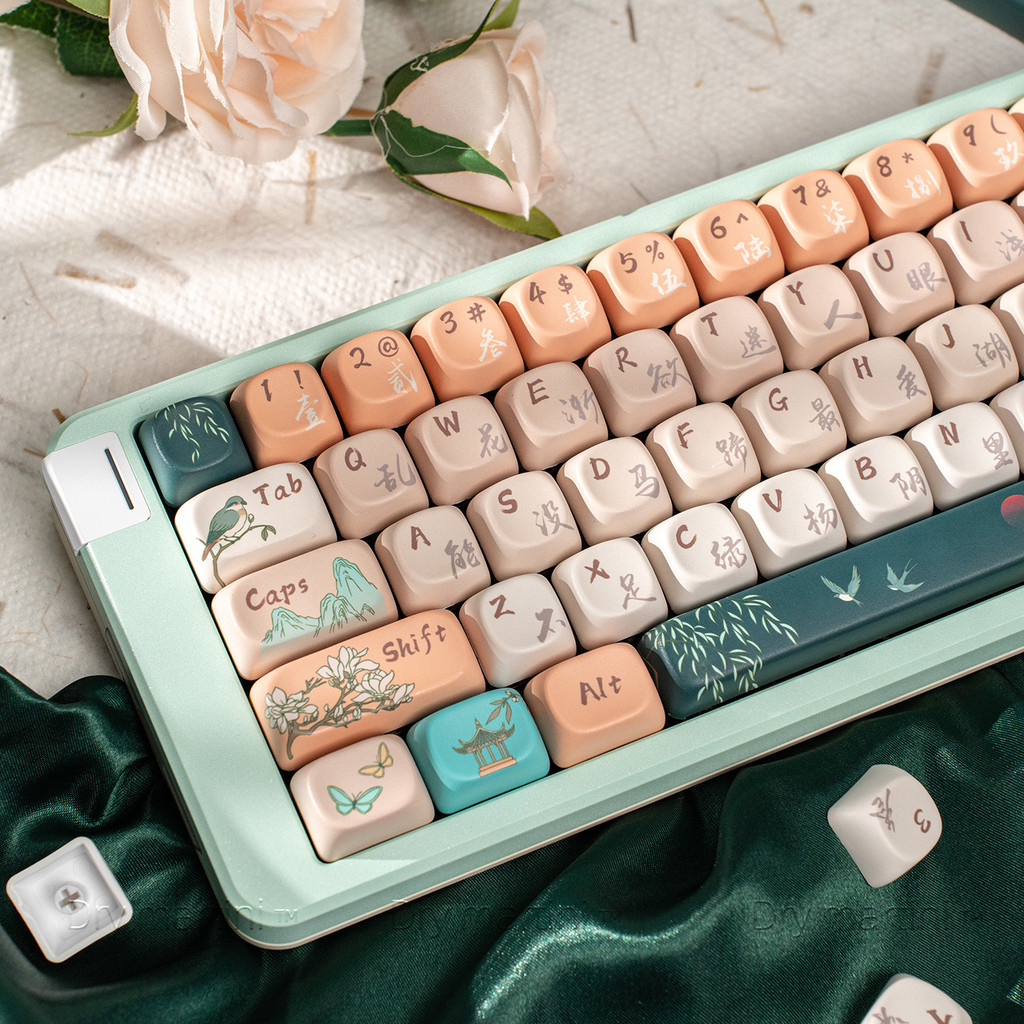 Retro Green MOA Profile Dye-Sub PBT Keycap Set 131-Key | Shopee Philippines