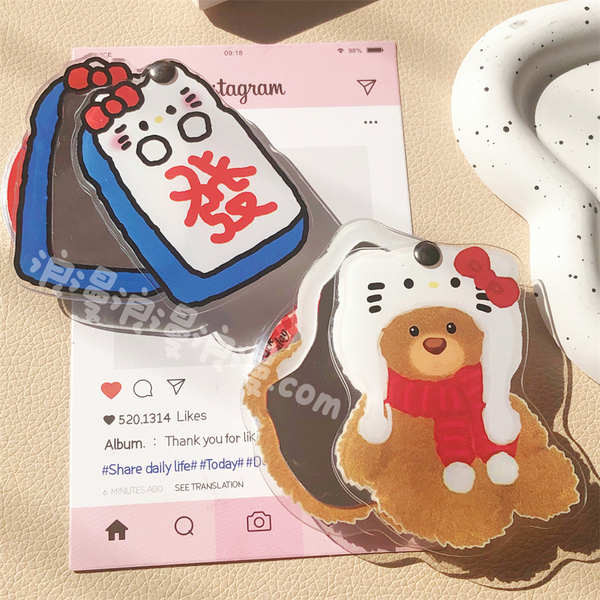 pop socket New Fun Hello Kitty Mobile Phone Magnetic Airbag Holder With ...