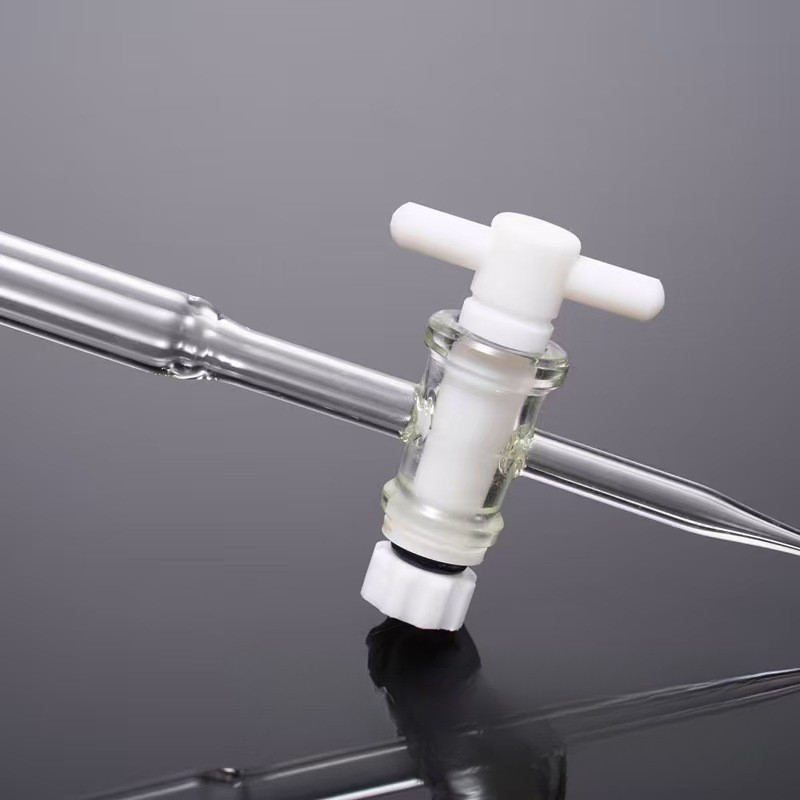 PTFE piston burettes , acid-base dual-purpose burette white brown PTFE ...