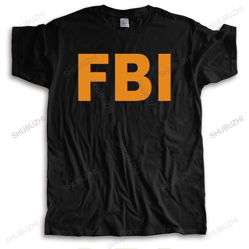 black tees FBI t-shirt agent secret service police CIA Staff Men Front ...