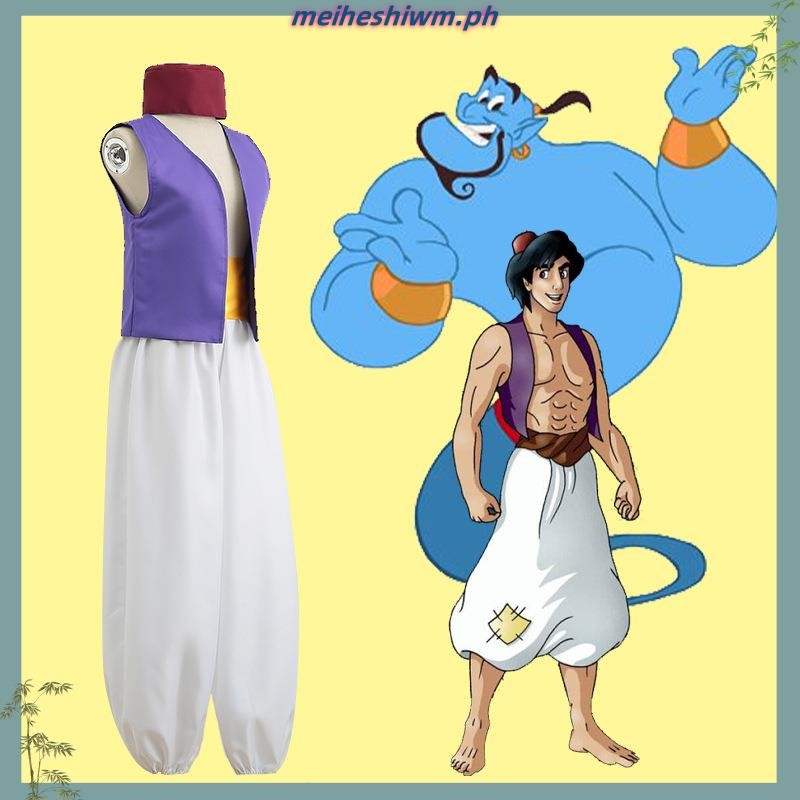 Adult Aladdin Lamp Prince Aladdin Costume for Boys Anime Cosplay Fancy ...