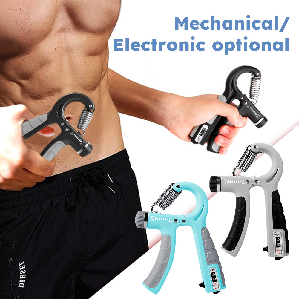 SSS 5-60Kg Hand Gripper R-Type Adjustable Countable hand Grip Strength ...
