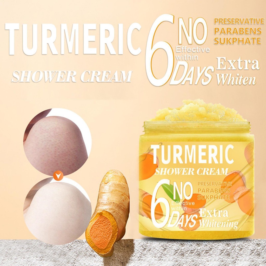 350g Turmeric Brightening Scrub Natural Tumeric Scrub Body Exfoliator ...