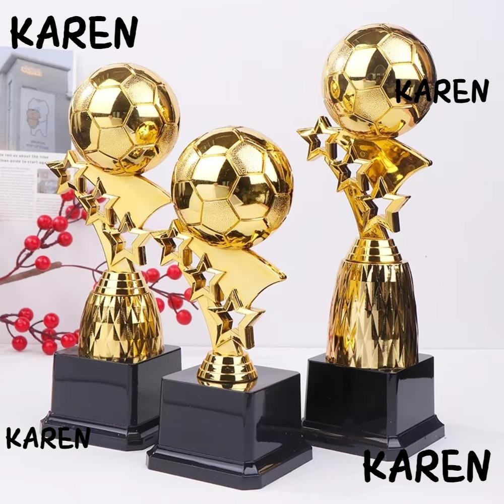 KAREN Golden Ball Awards Trophy, Plastic Soccer Competition Small Cup ...