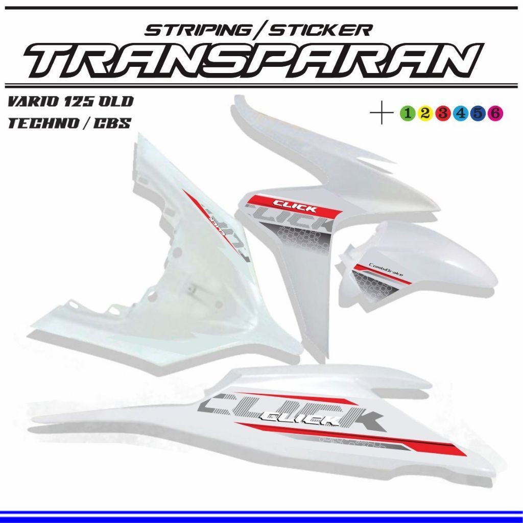 UV TRANSPARENT STICKER VARIO TECHNO 125 OLD TRANSFER STICKER / VARIO ...