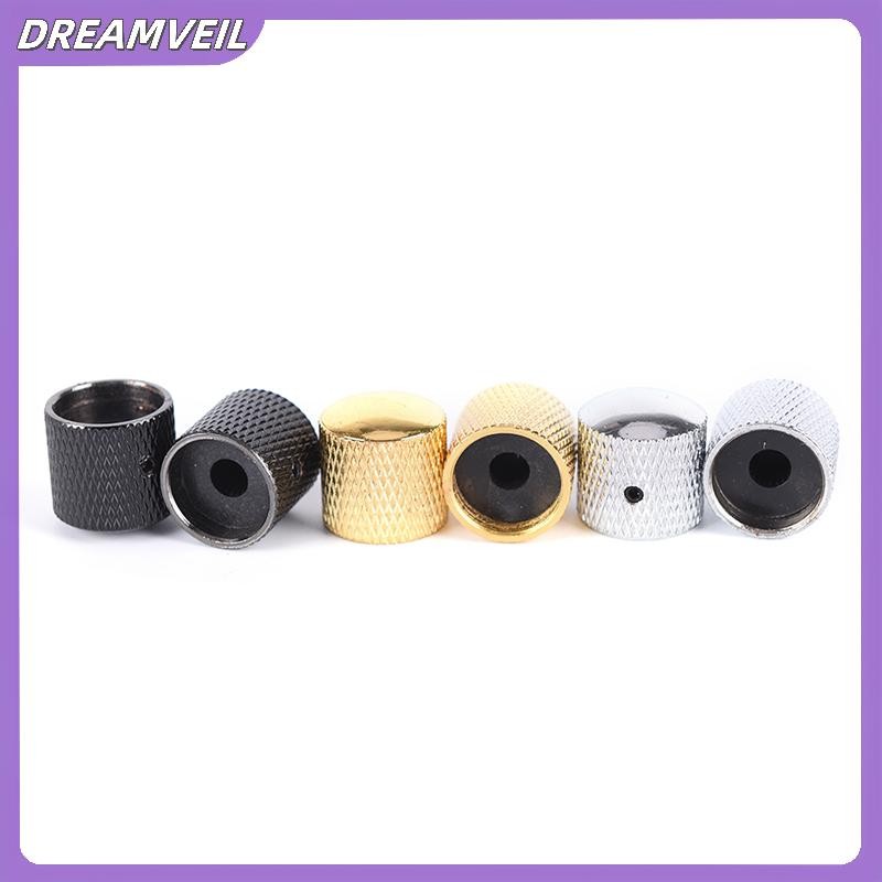 4pcs Metal Electric Bass Guitar Volume Tone Control Knobs Dome Knobs ...