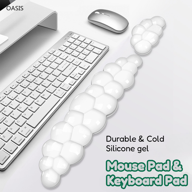 Cloud Shape Keyboard Wrist Rest Transparent Silicone Waterproof Mat ...