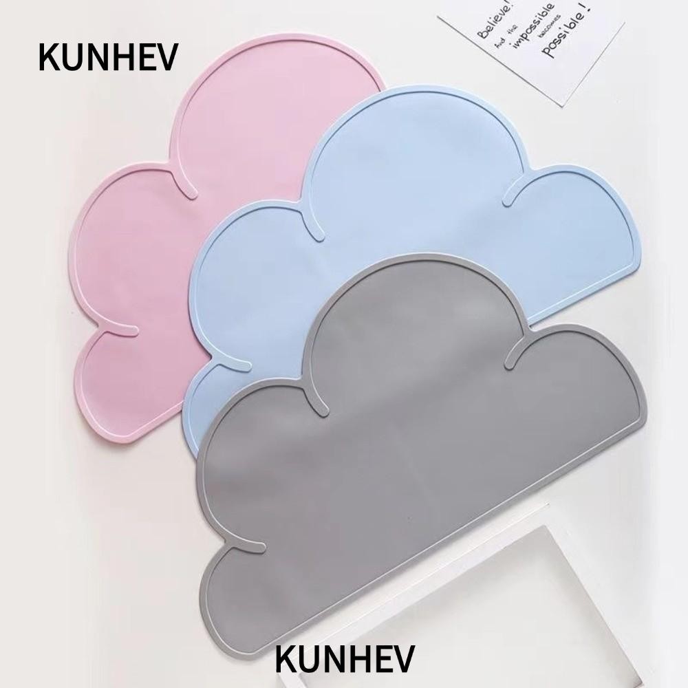 KUNHEV Children Place Mat, Cloud Shape Waterproof Silicone Plates Pad ...