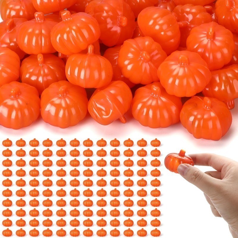 20Pcs Fall Artificial Pumpkin Bulk Mini Small Fall Plastic Pumpkins ...