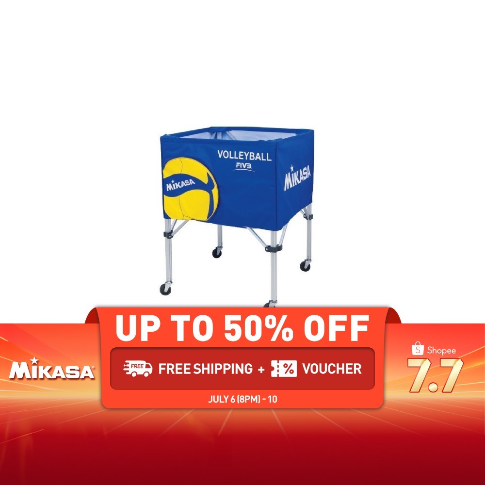 Mikasa Ac-Bc200W Ball Cart Collapsible with Caster Wheels Yellow/Blue ...