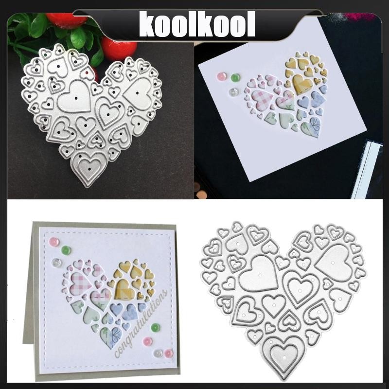 kool Metal Die Cuts Love Heart Embossing Stencil Cutting Dies for Card ...