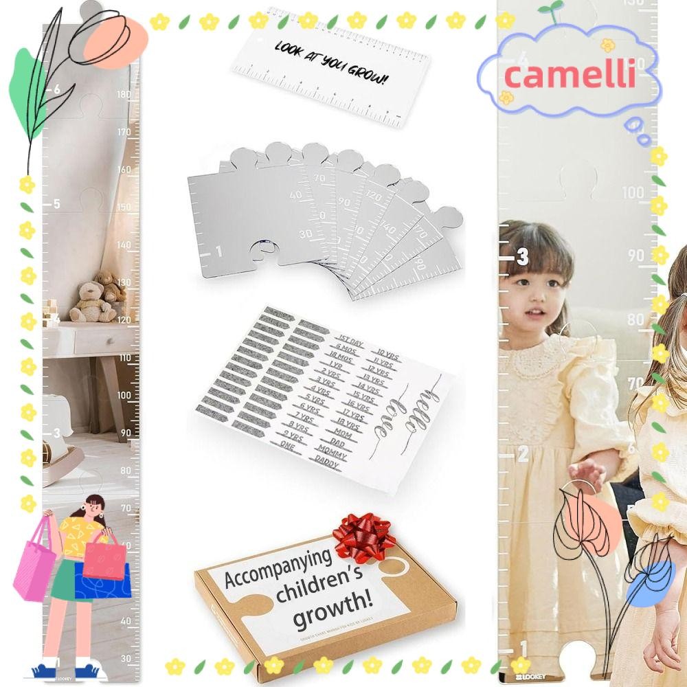 CAMELLI Growth Chart Mirror, Foldable Growth Chart Growth Chart Mirror ...