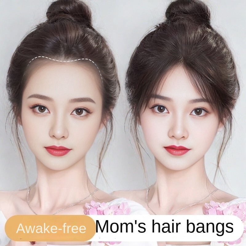 Fetal Hair Eight-Character Bangs Wig Set Artificial Hair Light and ...