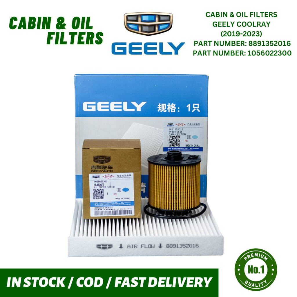 CABIN & OIL FILTERS for GEELY COOLRAY (2019-2023) (8891352016/ ...