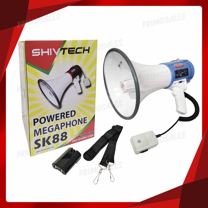 SHIVTECH SK-88 POWERED MEGAPHONE | Shopee Philippines