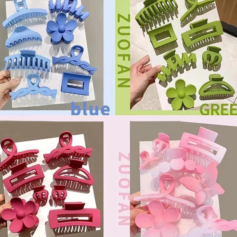 8 Pcs Hair Clips Korean Style Acrylic Hairpins Set, Strong Grip ...