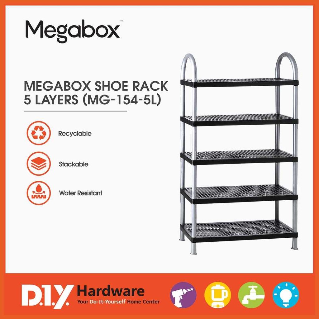 Megabox+L:Shoe%lV:Rack%D:5%i:Layers%t:(Mg-154-5L)%D:Shoe%A:Rack%T:Organizer | Shopee Philippines