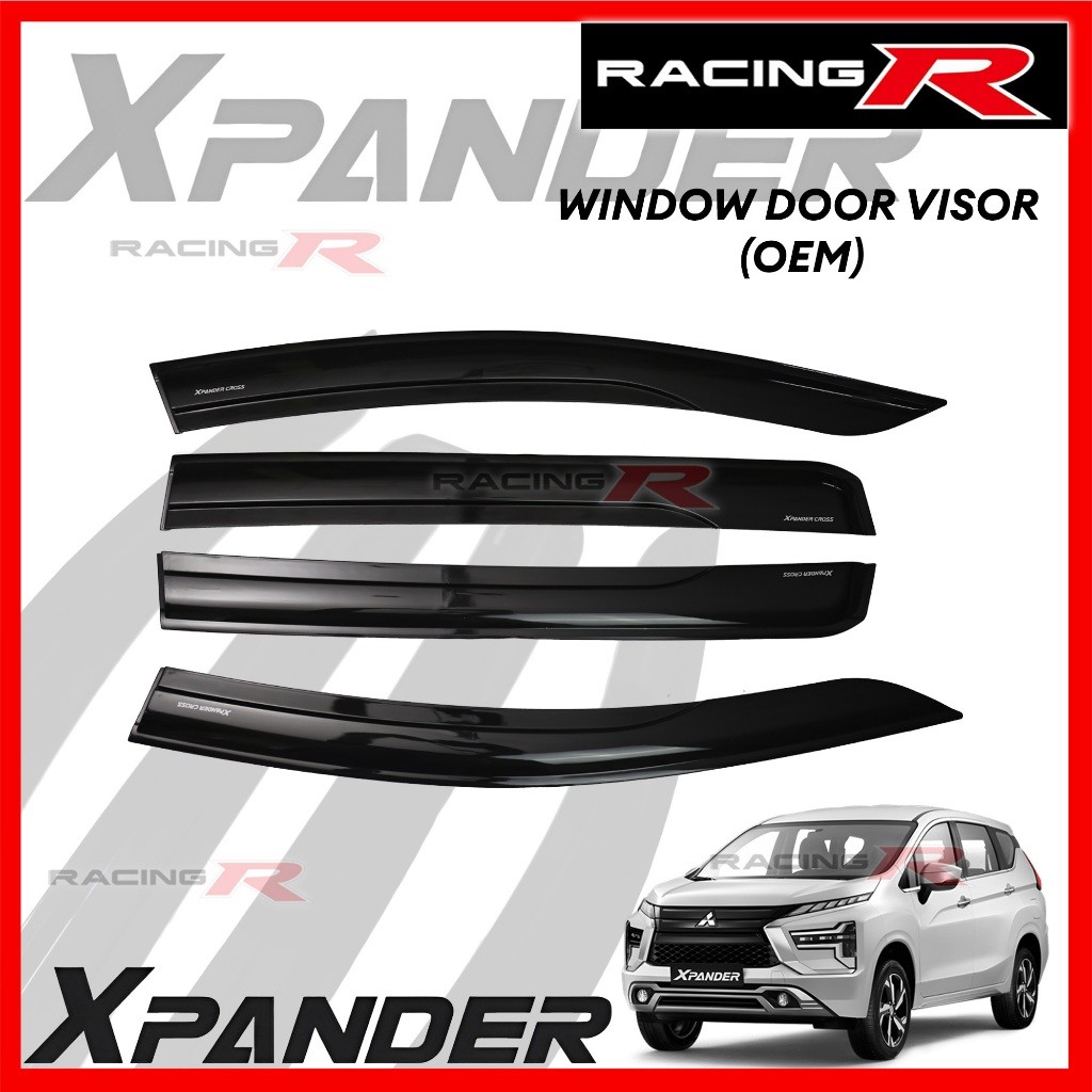 Mitsubishi Xpander 2018 to 2025 OEM Window Door Rain Visor Black ...
