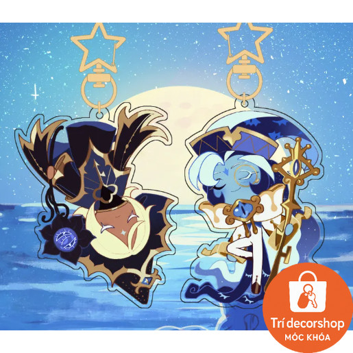 Cookie Run Kingdom Shadow Milk & Pure Vanilla Gacha Animation Keychains ...