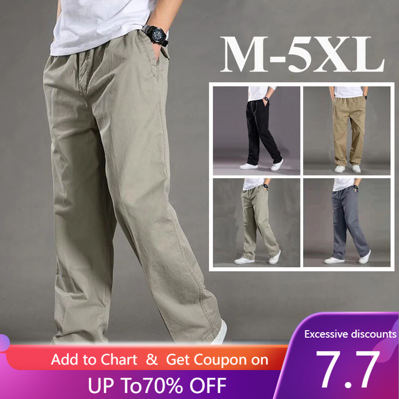 COD Men's Summer Casual Pants Loose Pants Plus Size Fashionable ...