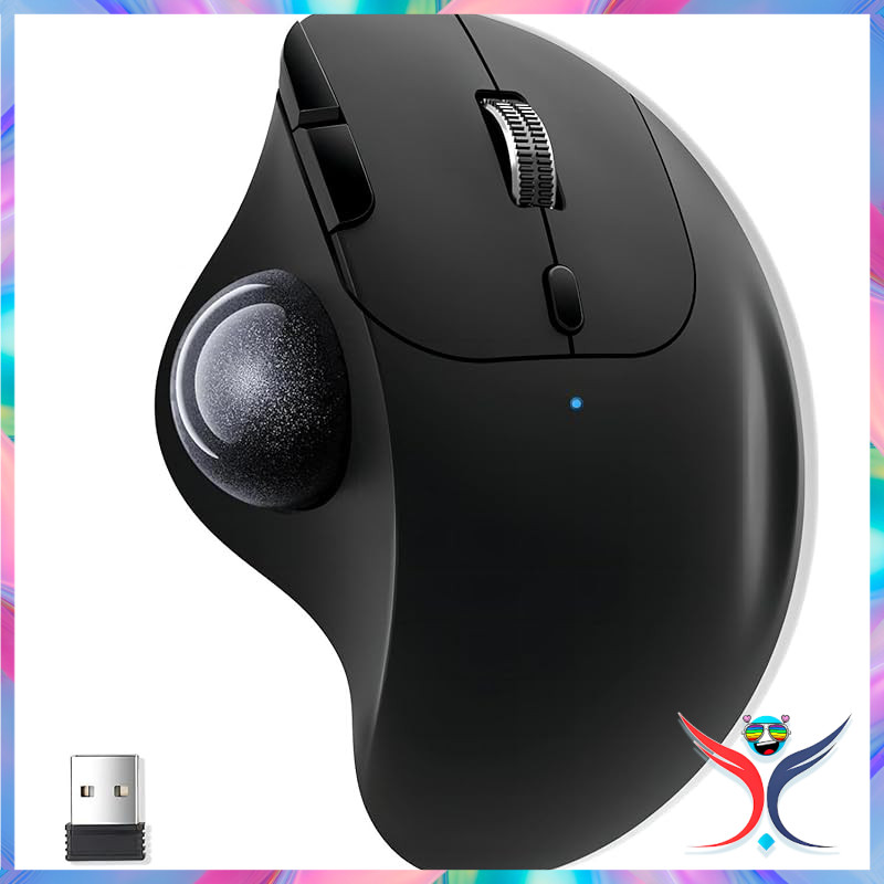 Ewin Trackball Mouse, Bluetooth & 2.4GHz Dual Compatibility, Supports ...