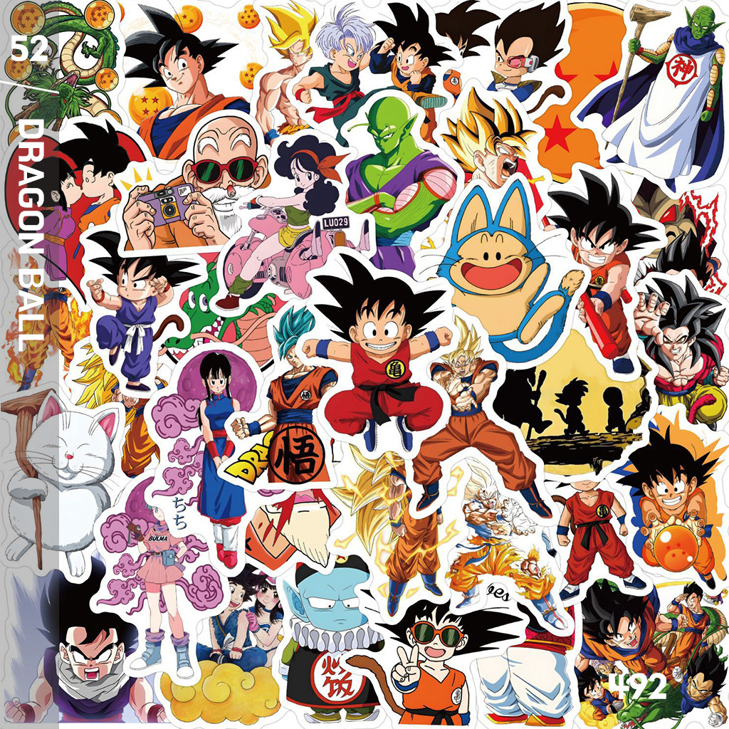 Y&P| DRAGON BALL Stickers Set Japanese Anime Graffiti Waterproof Decals ...