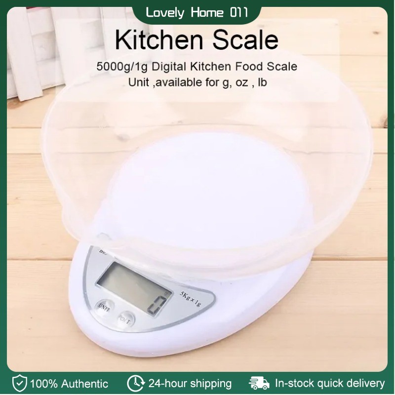 Weighing Scale Kitchen Scale With Tray Electronic Digital LED Food ...