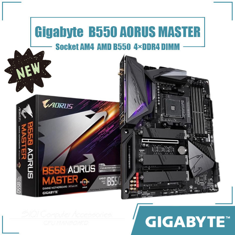 [NEW] Gigabyte B550 AORUS MASTER Motherboard Socket AM4 4xDDR4 DIMM Using AMD B550 chipset ATX ...
