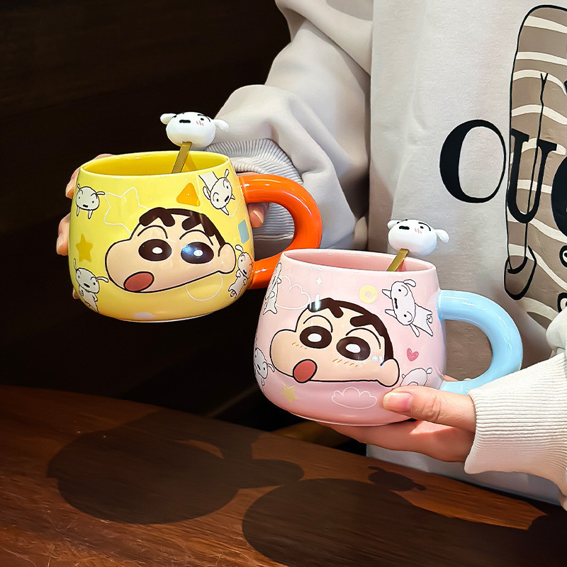 Crayon Shin-Chan Water Cup Female Cute Office Coffee Mug Birthday Gift ...