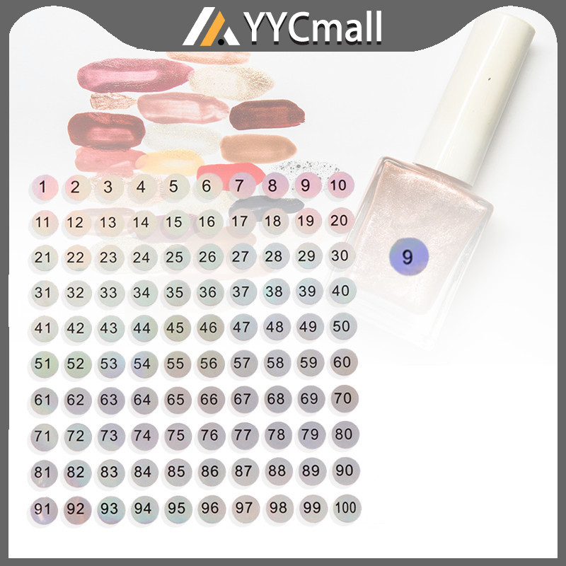 1-100 Nail Number Label Self Adhesive Numbers Marking Label Manicure ...