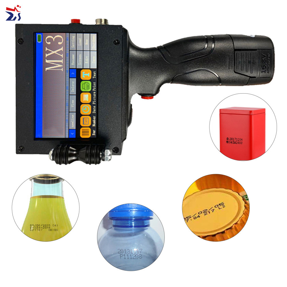 MZ LED touch screen handheld inkjet printer intelligent USB production ...