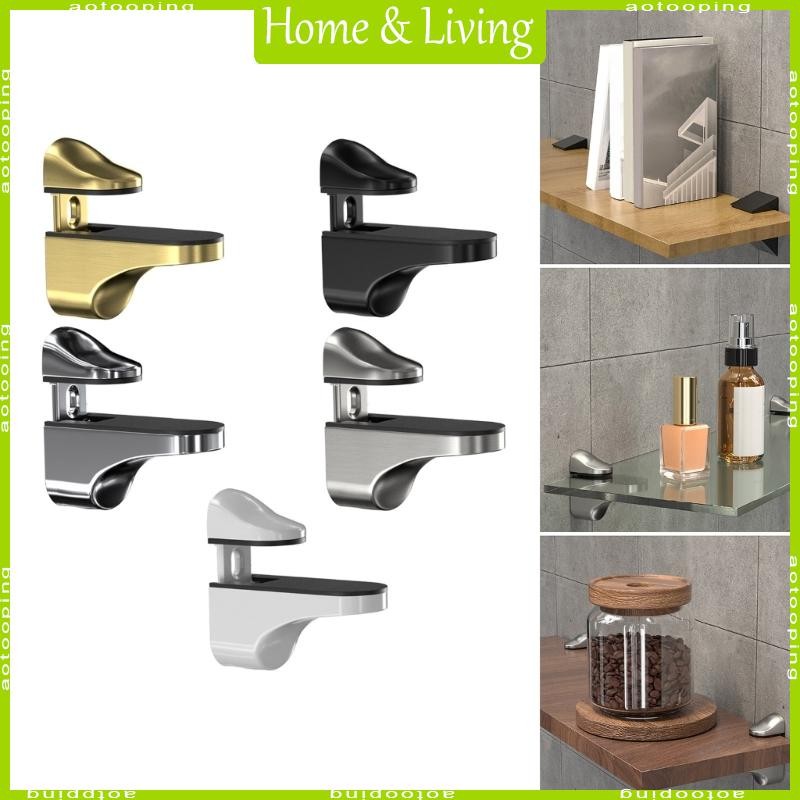 AOTOO Multifunction Glass Shelf Mounting Brackets Modern Glass Shelf ...