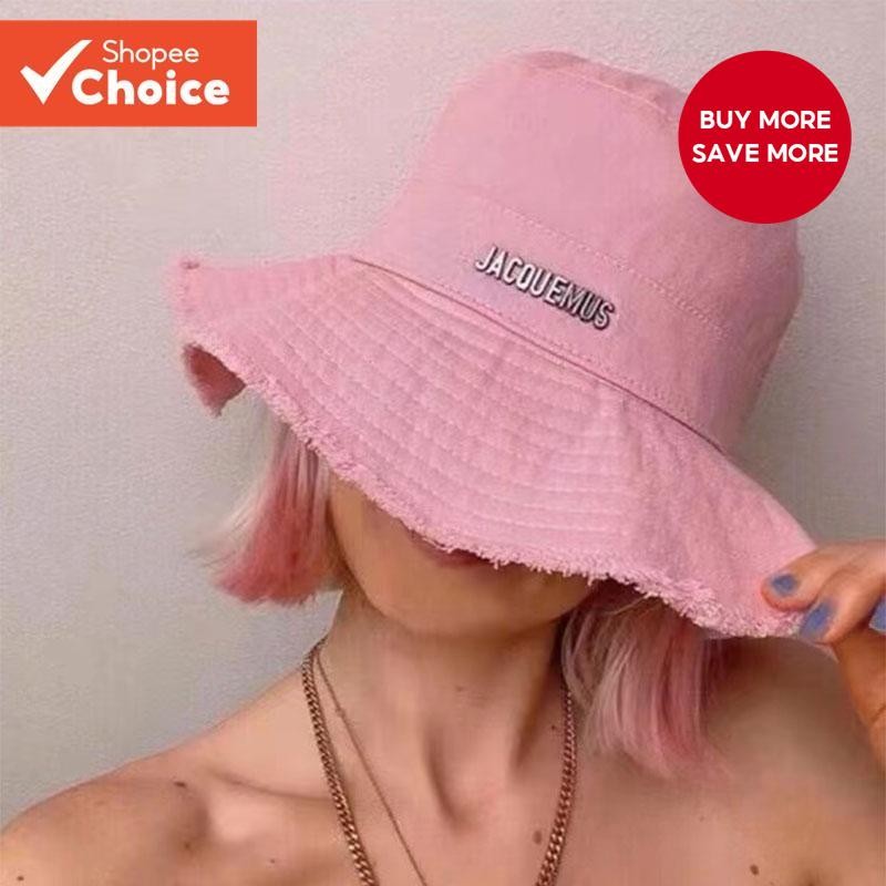 Unisex Bucket Hat Metallic Logo Adjustable Windproof Sun Protection for ...