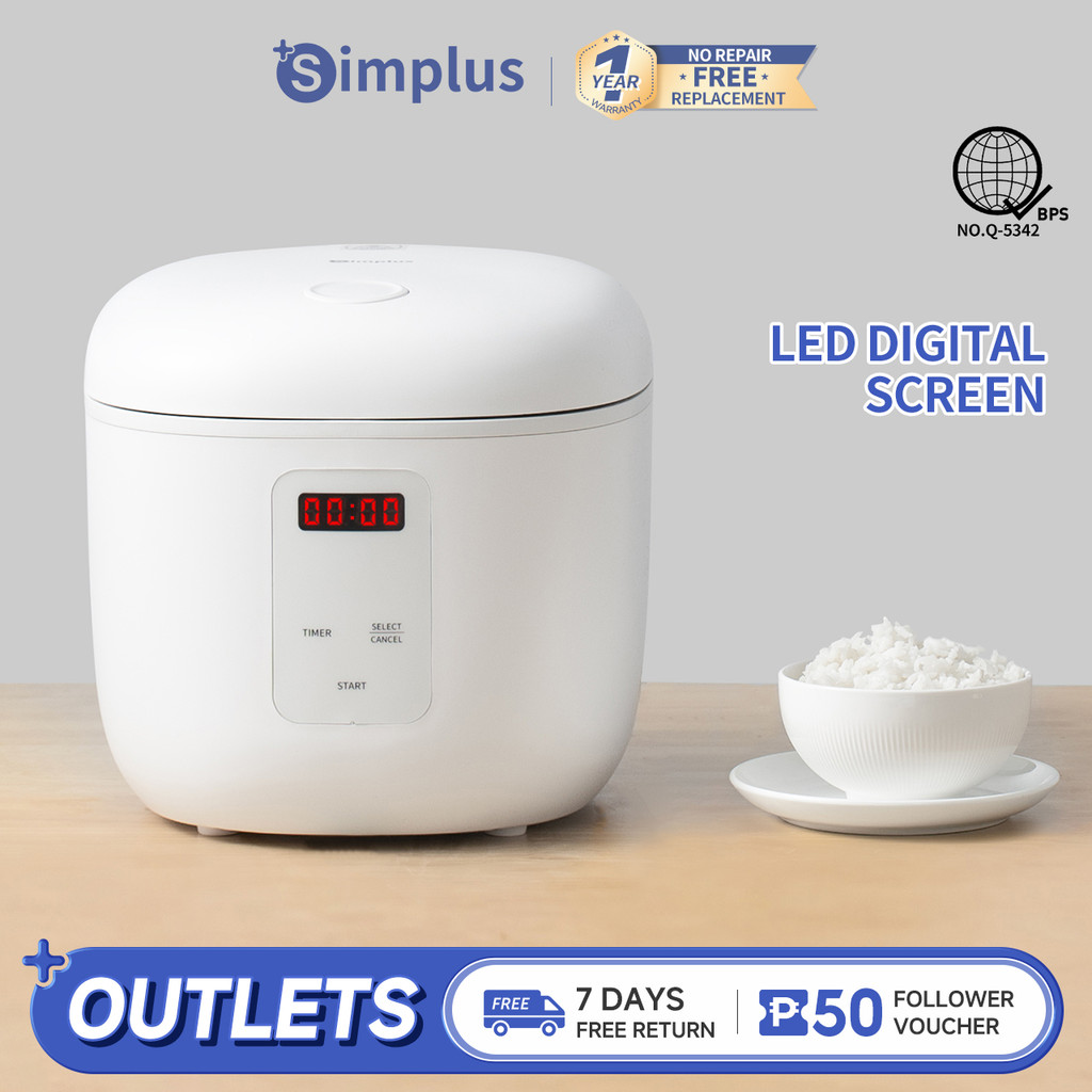 Simplus Rice Cooker Multifunctional Cooker 2L Capacity Non Stick With 9 ...