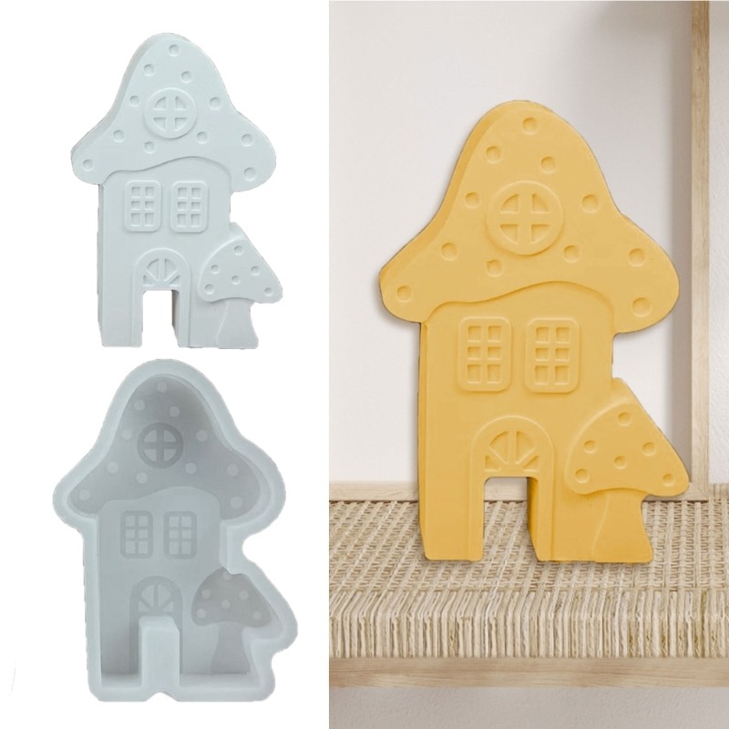 WOOWOOZ Mushroom House Silicone Molds for Making Soap Gypsum Decoration ...