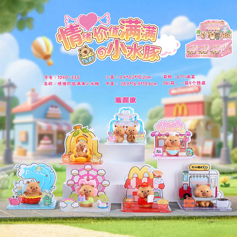 Acrylic Capybara Mood Blind Box – Tiny Desktop Figure Full of Healing ...