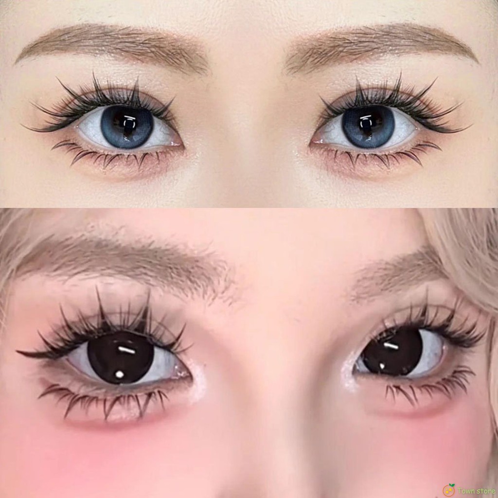 Fluffy Natural Bottom Wispy Lashes Transparent Band Wispy Eyelashes for ...