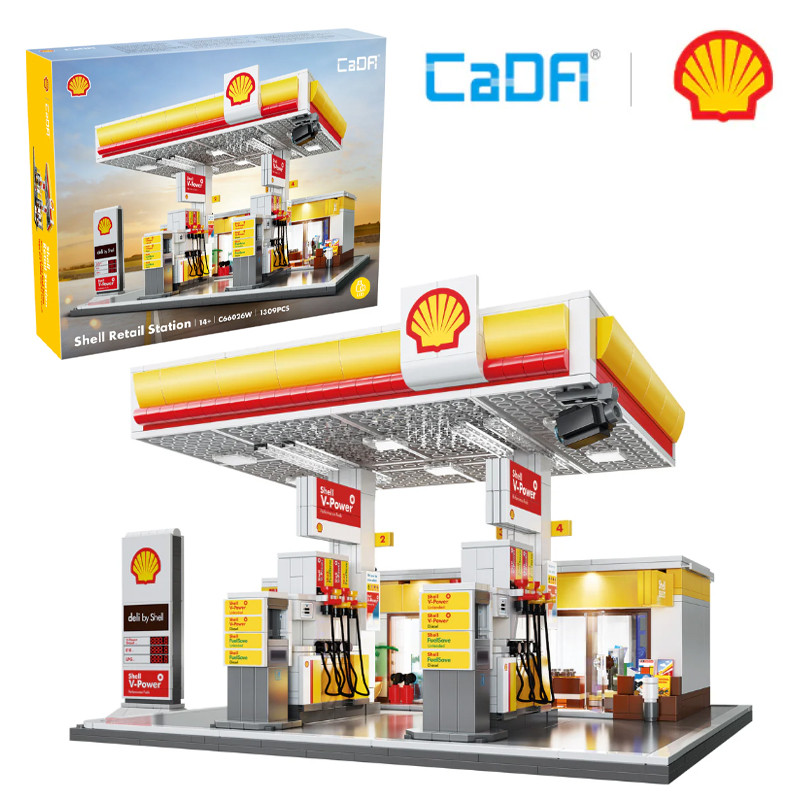 CaDA Bricks Shell Retail Station C66026 (1309 Pcs) Creator Expert City ...