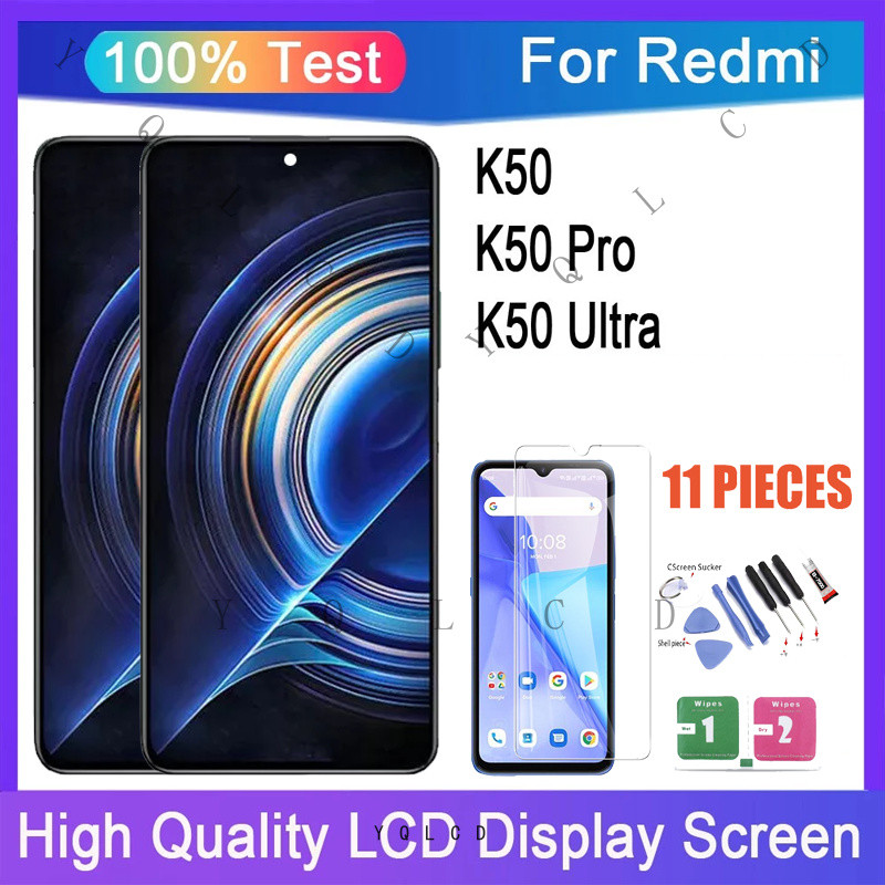 Original OLED For Redmi K50 K50 Pro K50 Ultra LCD Display Touch Screen With Frame Replacement ...