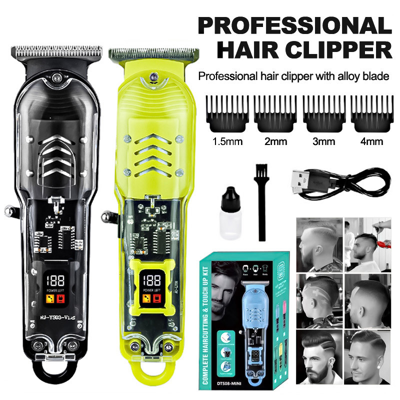 Type-C Professional Hair Clippers Haircut Rechargeable Razor Trimmer Adjustable Barber Hair ...