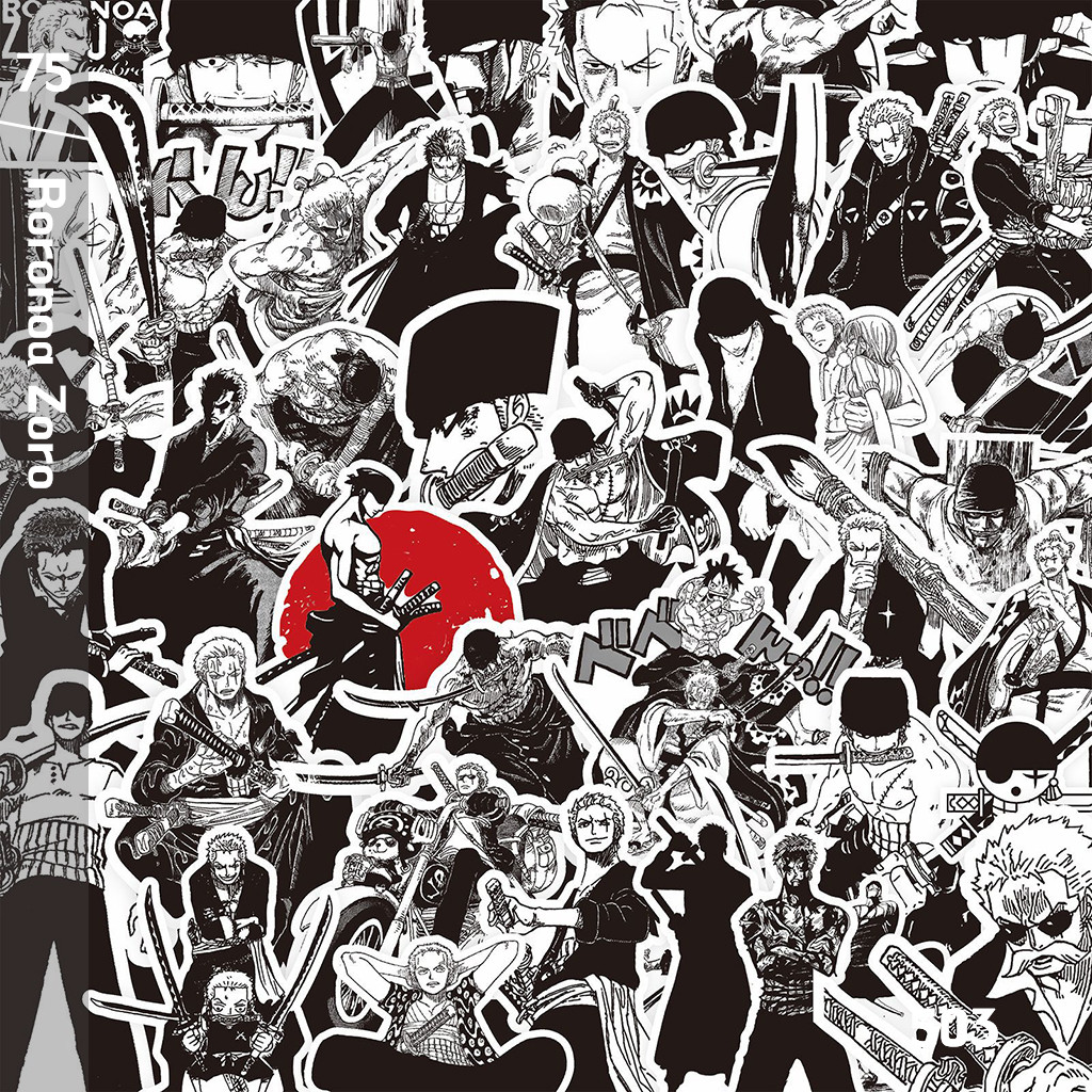 Y&P| Roronoa Zoro Stickers Set Japanese Anime Graffiti Waterproof ...